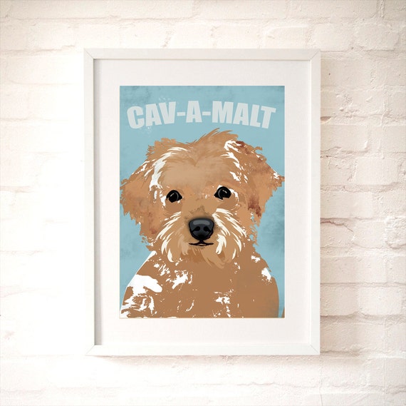 Cava Malt Dog Art Fine Art Print Wall Decor Dog Print | Etsy