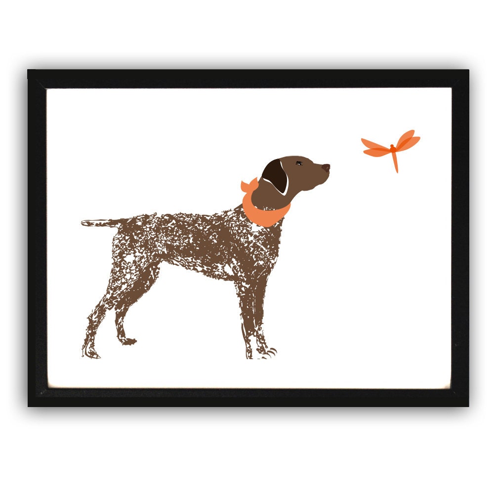 German Shorthaired Pointer Dog Fine Art Print Dog Art - Etsy