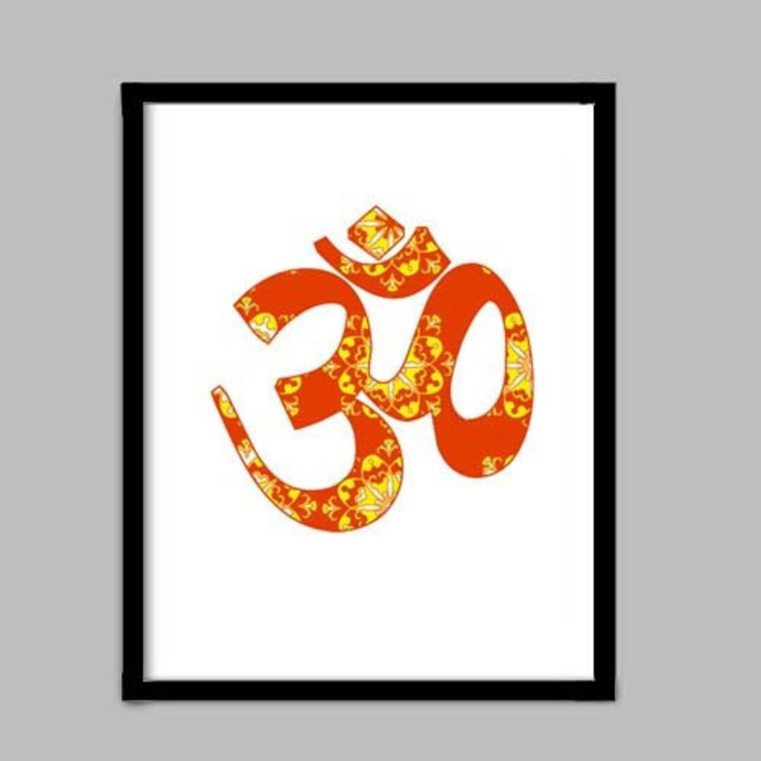 Damask OM Fine Art Print, Hindi Letter Om, Damask Om, Yoga Art , Yoga ...