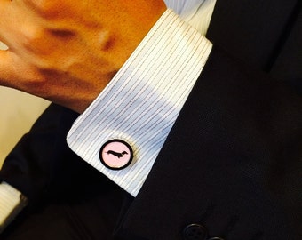 Black and Beige Toned Corgi Dog Cufflinks - Etsy