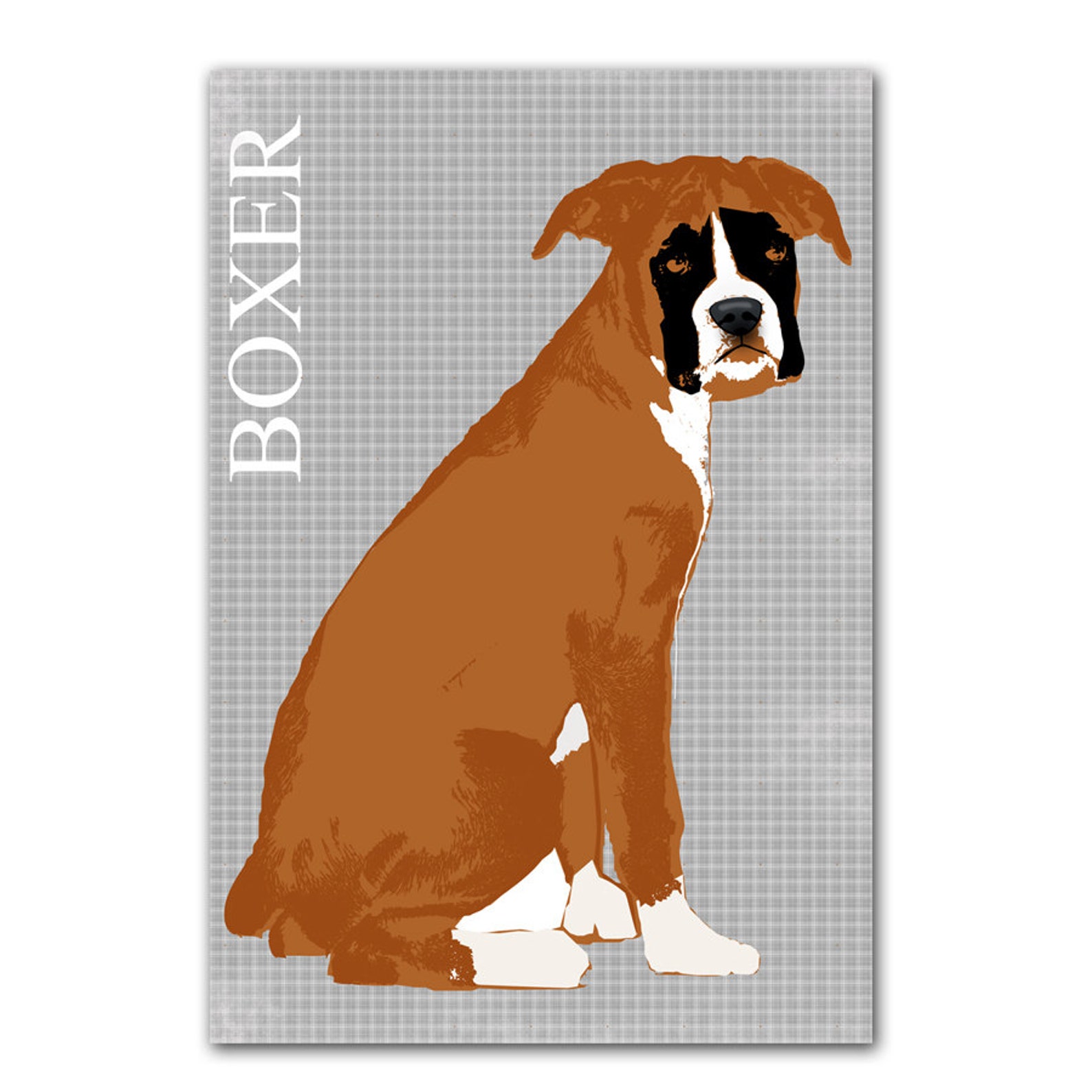 Boxer Dog Fine Art Print , Dog Art , Prints, Illustrations, Boxer Dog ...