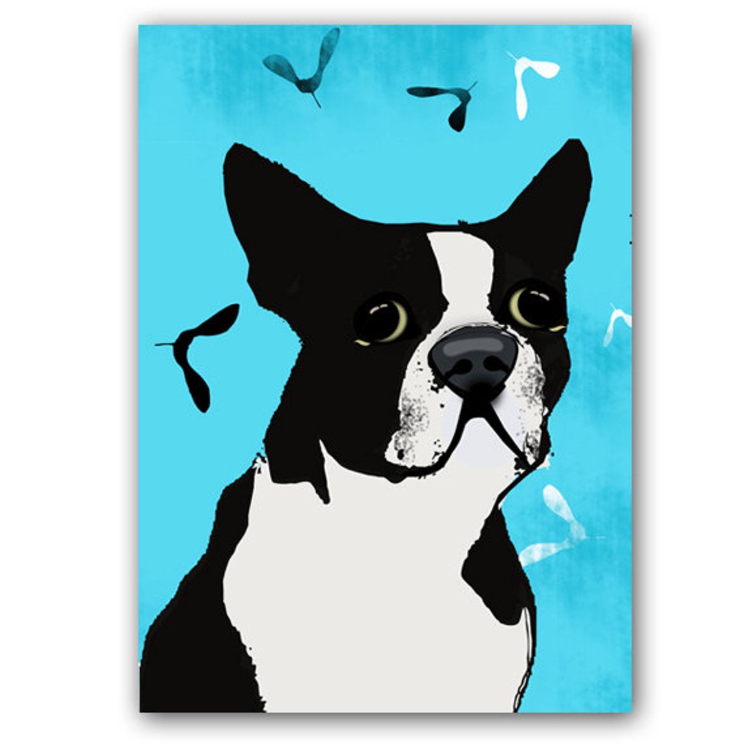 Boston Terrier Art Fine Art Print , Dog Art , Prints, Illustrations ...