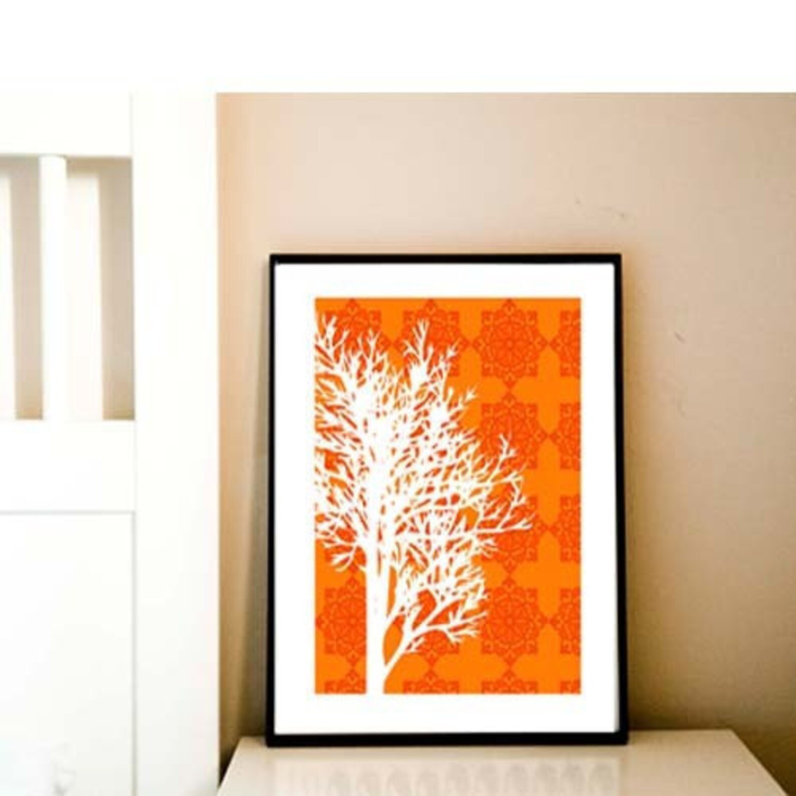 Autumn Tree Print Auntumn Season Fall Season Orange and - Etsy