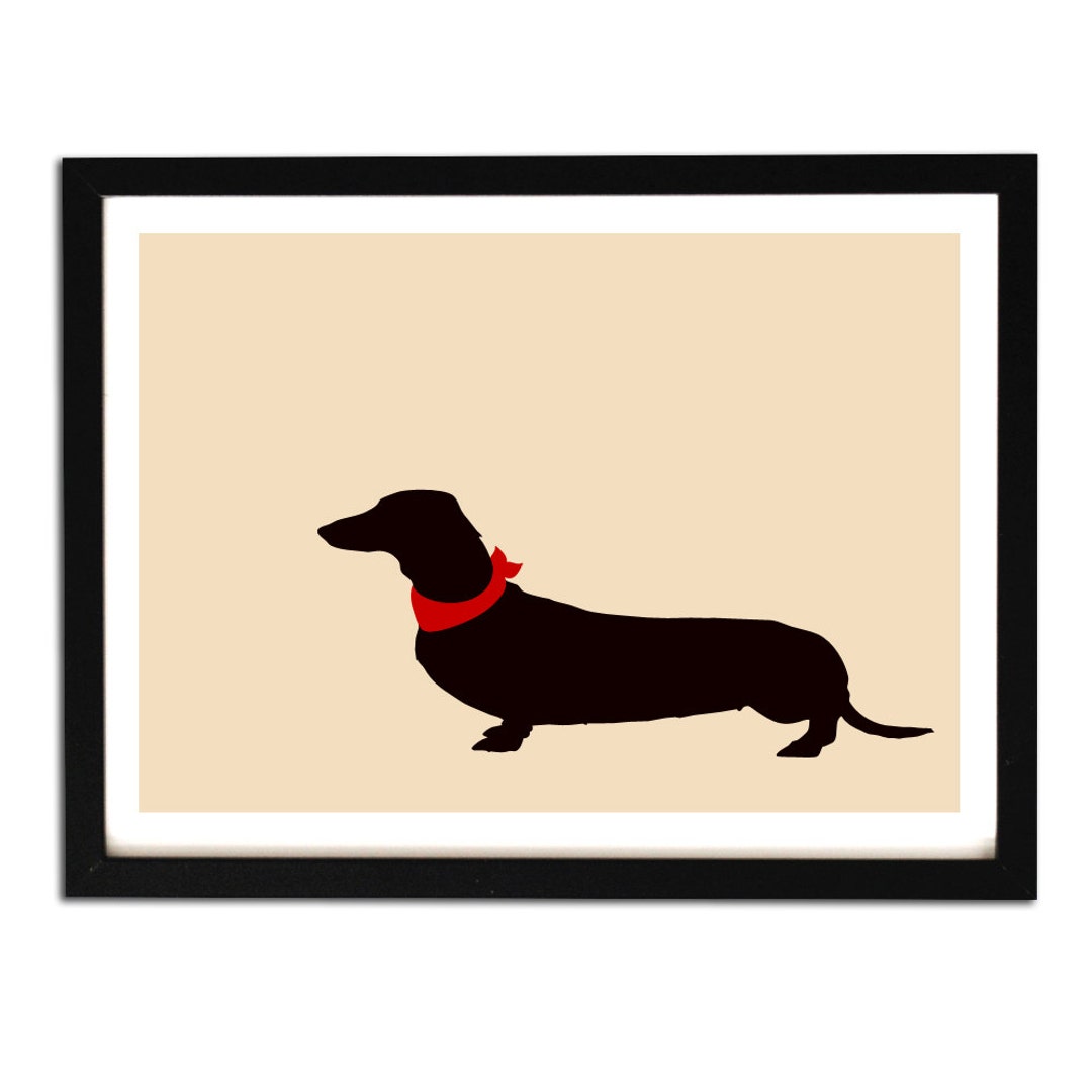 Dachshund Art Prints, Dachshund Print, Dachshund Gift, Silhouette ...