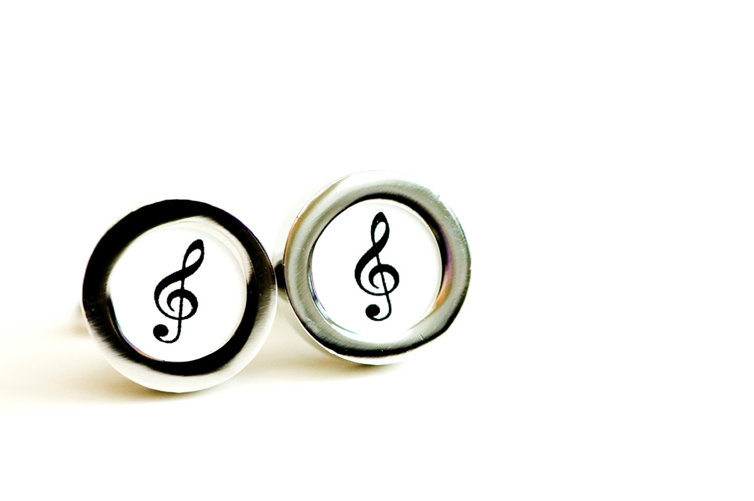 Treble Clef on Cufflinks - Music Note Cufflinks, Men's Cufflinks ...