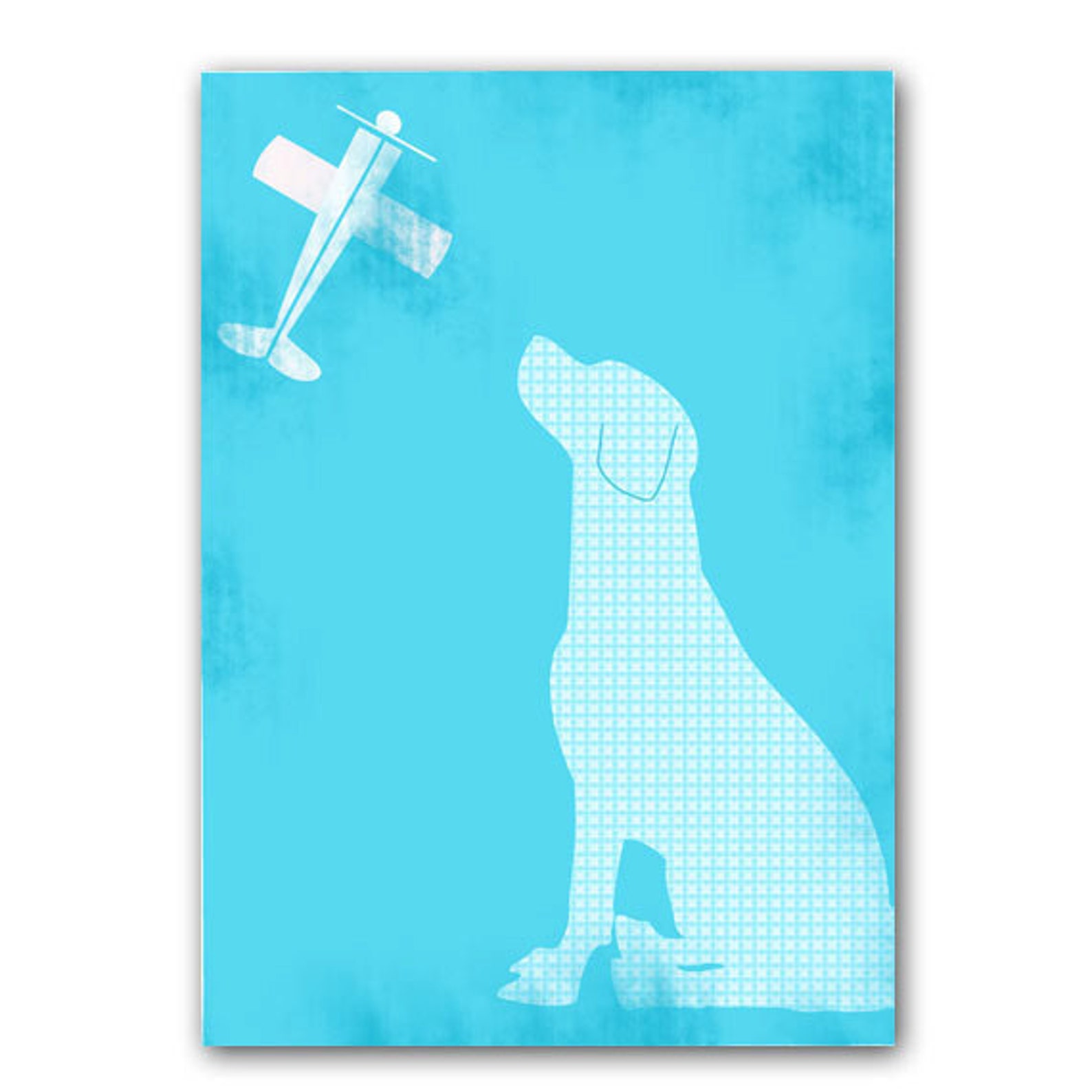 Labrador Retriever Dog, Blue Color, Silhouette, Dog Lover , Fine Art ...