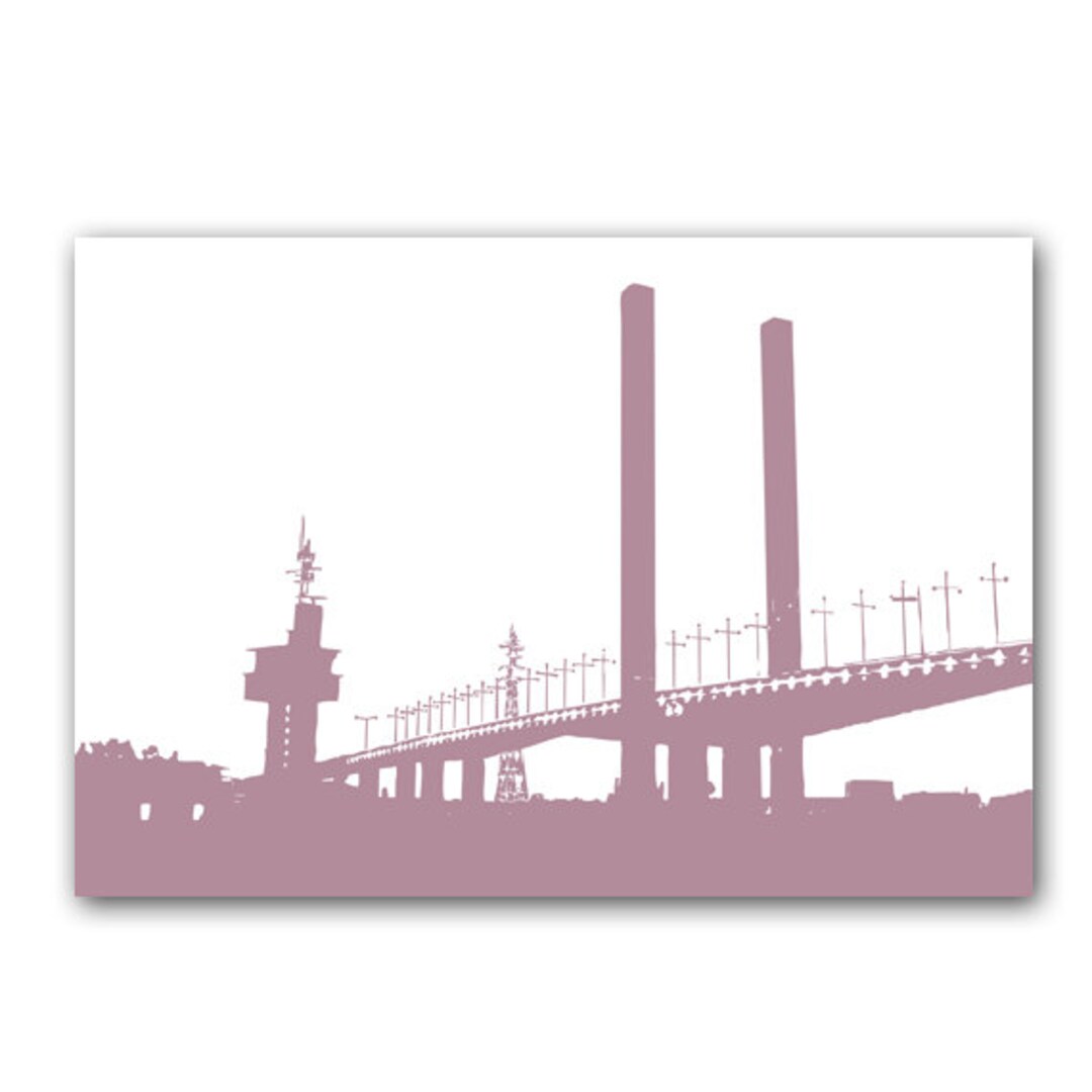 Bolte Bridge Art Fine Art Print, Purple, Silhouette, Bridge, Bolte Bridge in Melbourne ...
