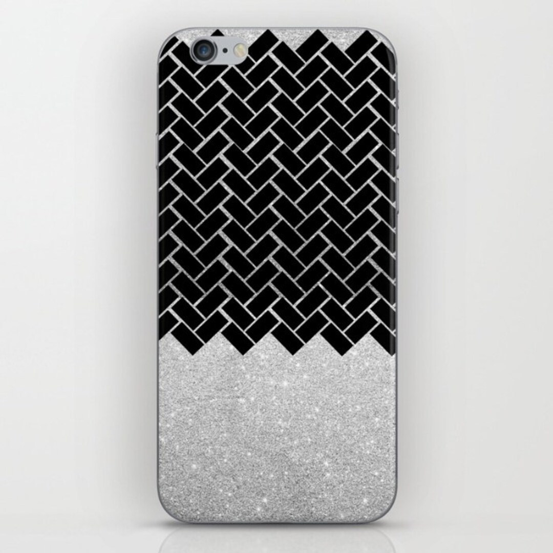 Geometric Patterns Bricks on Silver Phone Case Samsung S21, Gift Ideas ...