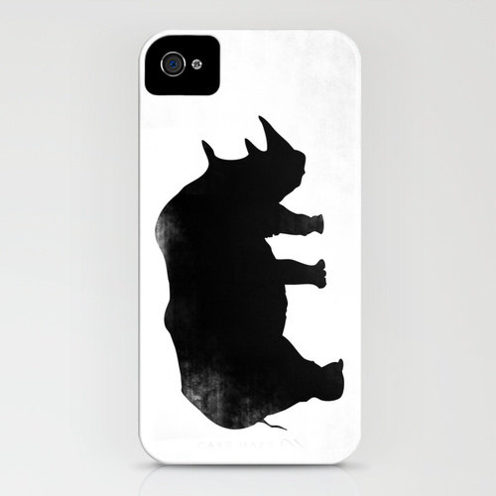 Rhino on Phone Case Rhino, Black Rhinoceros, Samsung S21, iPhone 14 ...