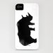 Rhino on Phone Case Rhino, Black Rhinoceros, Samsung S21, iPhone 14 ...