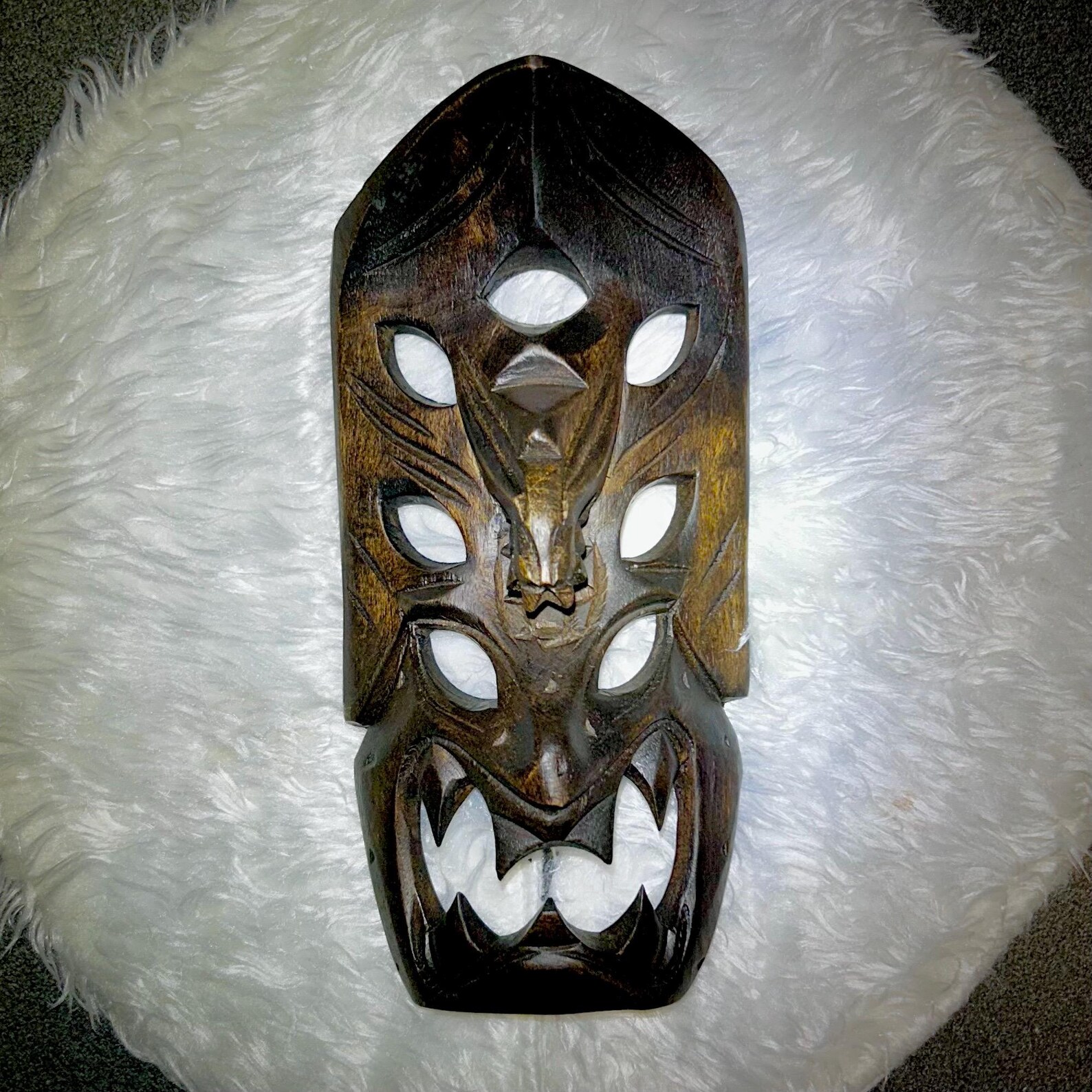 Hand Carved Pine Wood Dragon Mask: Philippine Tribal Art - Etsy