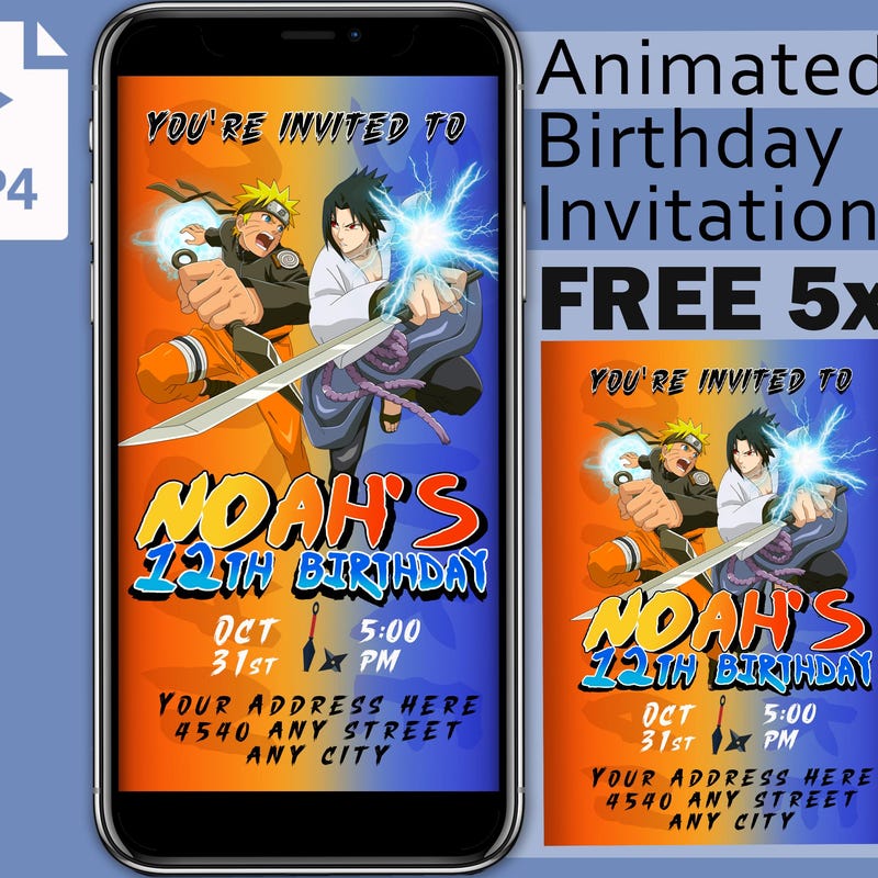 Naruto Invite - Etsy