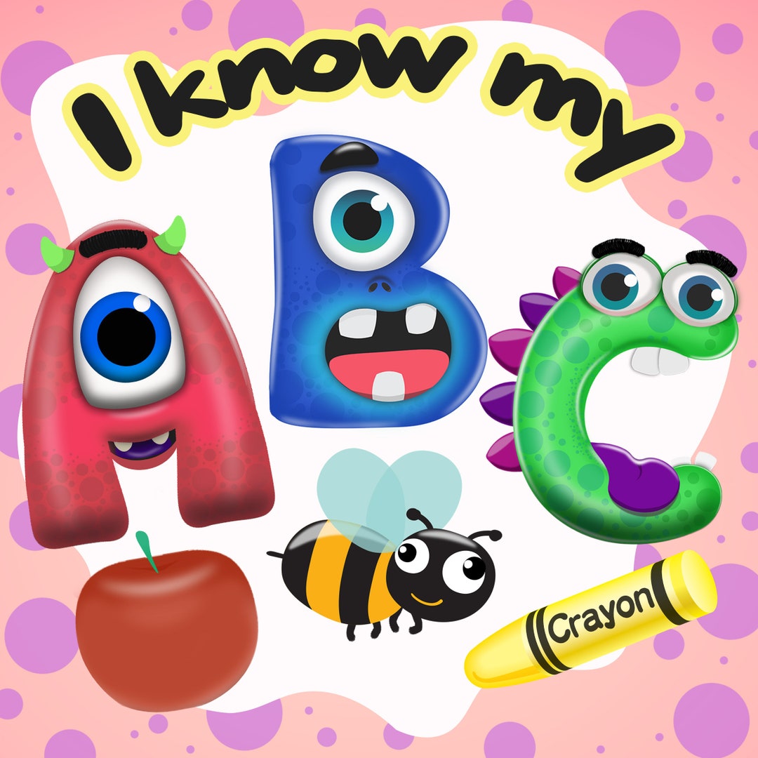 Digital Download ABC Booklet for Kids / Babies Alphabet Booklet Monster ...