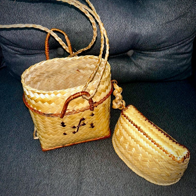 Bamboo Backpack "pasiking" - Native Backpack - Traditional Filipino Bag ...