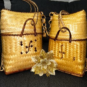 Bamboo Backpack "pasiking" - Native Backpack - Traditional Filipino Bag ...