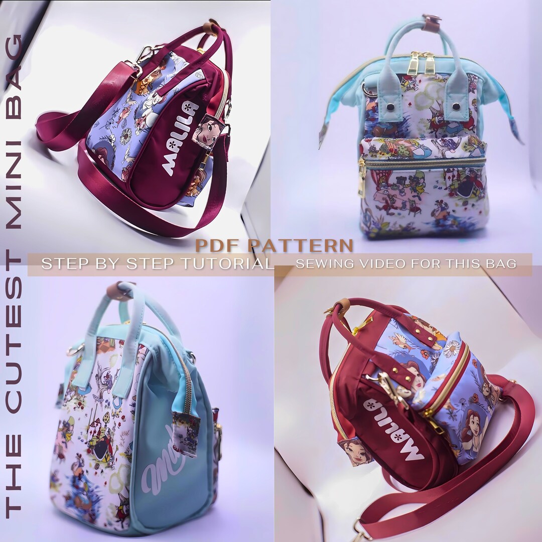 Mini Backpack Sewing Pattern - Cute and Compact Digital PDF Pattern for ...