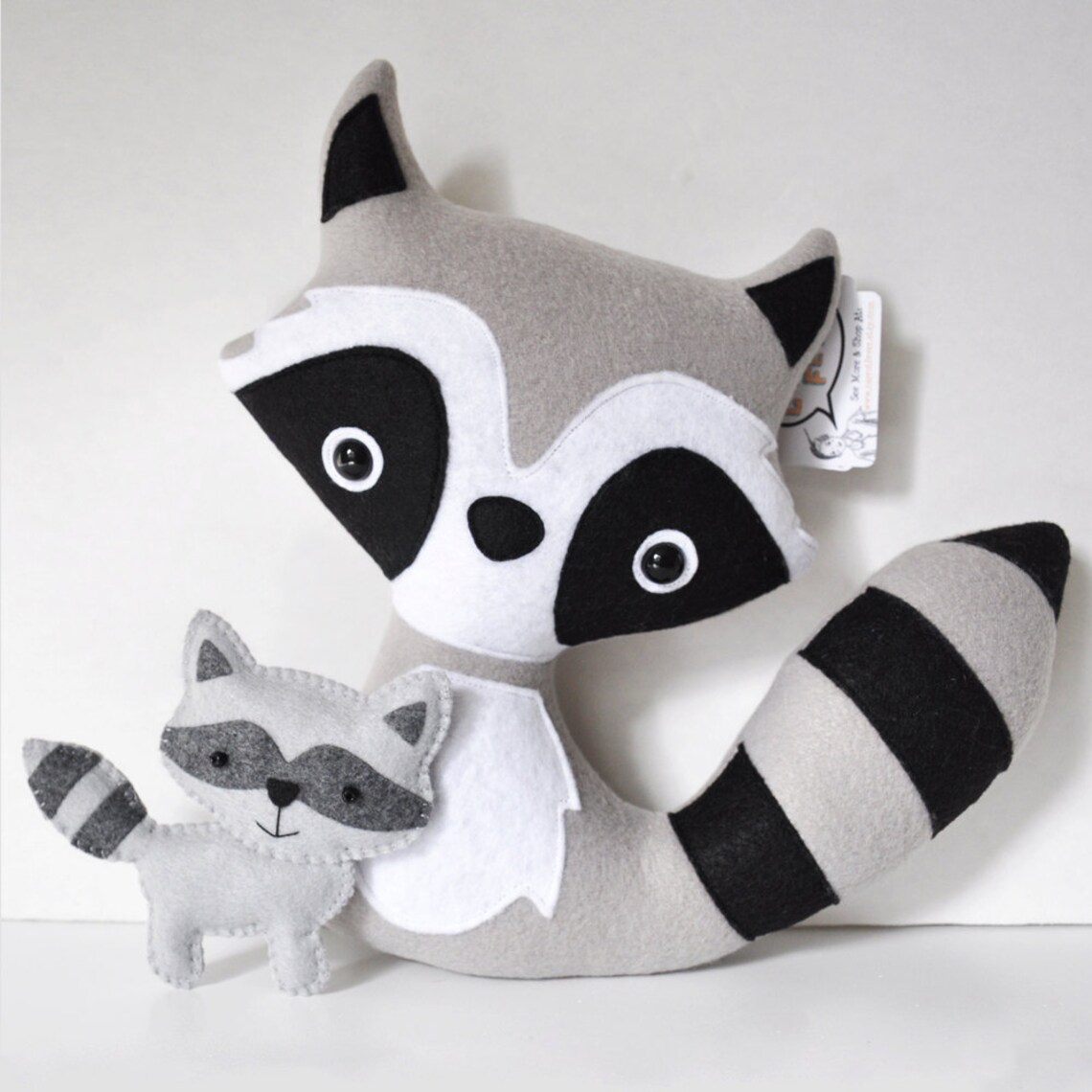 Plush Raccoons Mommy and Her Baby READY TO SHIP - Etsy