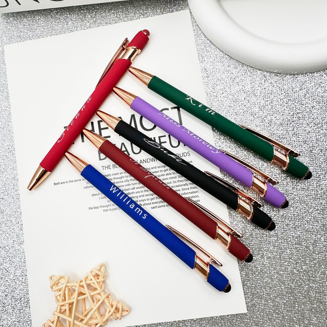 Custom Name Pens, Christmas Gifts, Soft Touch, Company Pens, Ballpoint ...