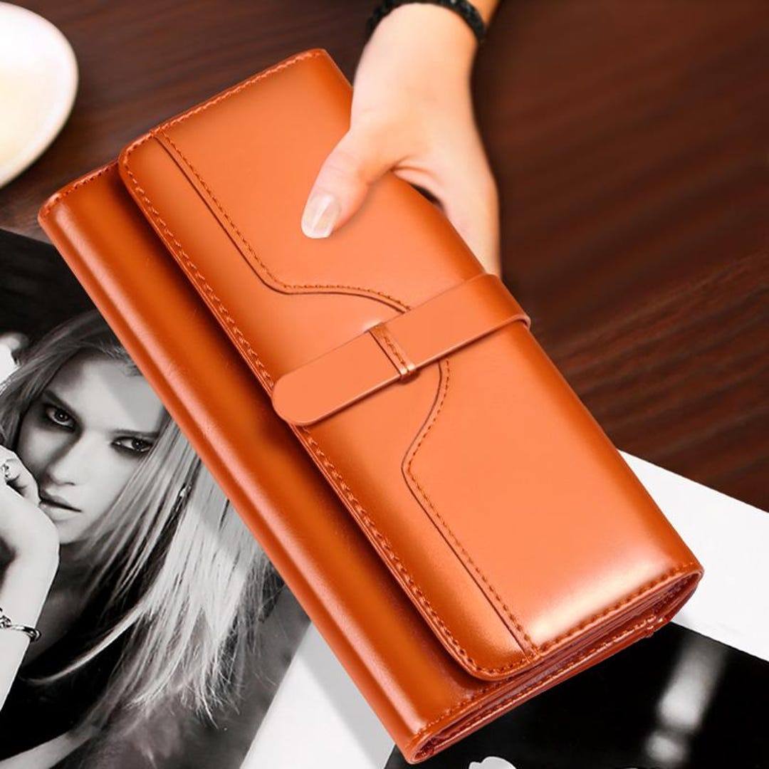 Women's Wallet, Women's Leather Wallet, Long Wallet, Multi-card Slot ...