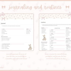 ୨୧ Coquette Themed Notion Template | Aesthetic Notion Planner | Digital ...