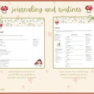 ୨୧ Cottagecore Themed Planner Template | Aesthetic Notion Planner ...