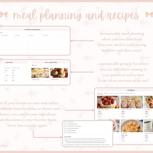 ୨୧ Coquette Themed Notion Template | Aesthetic Notion Planner | Digital ...