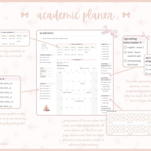 ୨୧ Coquette Themed Notion Template | Aesthetic Notion Planner | Digital ...