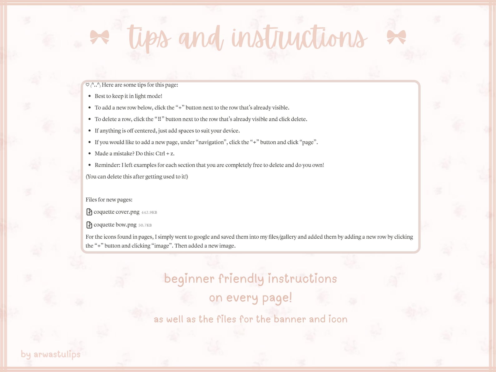 ୨୧ Coquette Themed Notion Template | Aesthetic Notion Planner | Digital ...