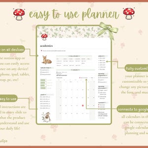 ୨୧ Cottagecore Themed Planner Template | Aesthetic Notion Planner ...