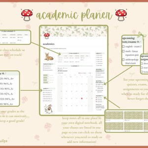୨୧ Cottagecore Themed Planner Template | Aesthetic Notion Planner ...