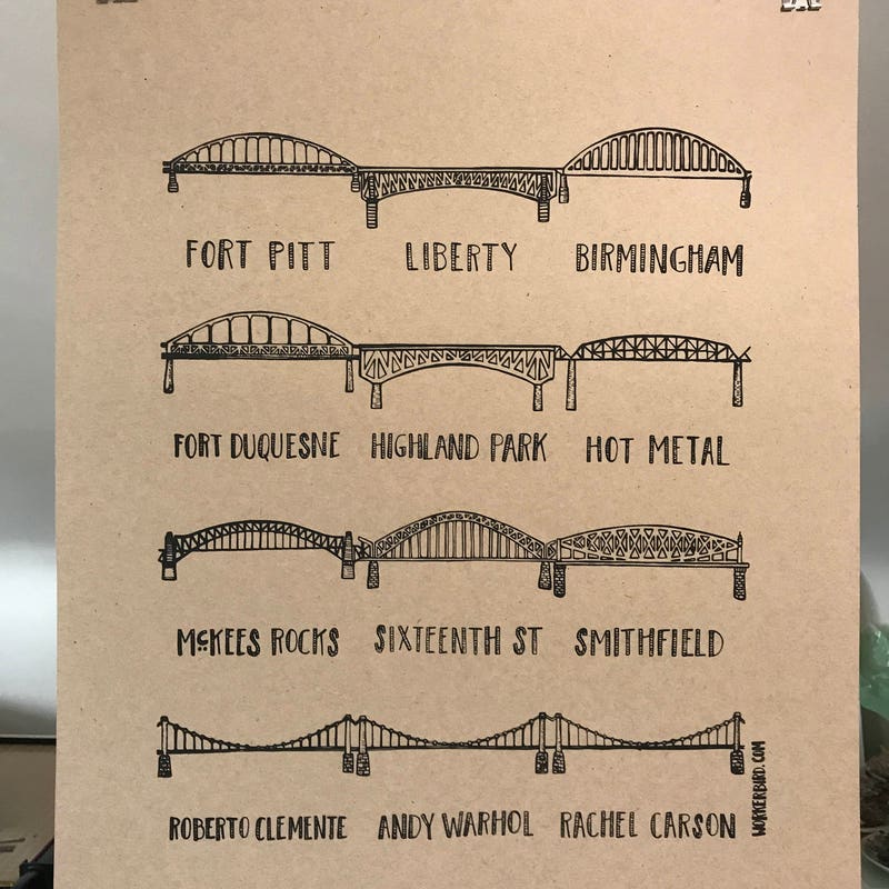 Pittsburgh.bridges - Etsy UK