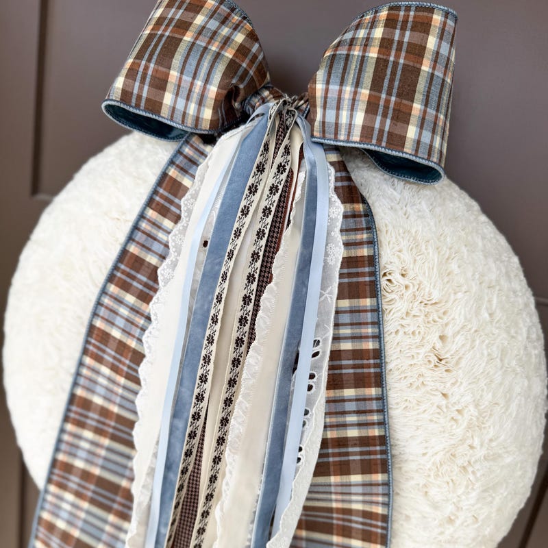 Blue Brown Plaid Etsy