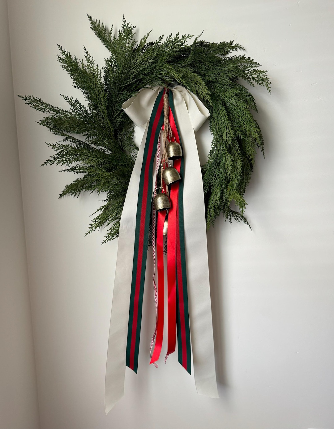 Christmas Ribbon With Bells for Wreath Holiday Starter Kit for Wreath ...