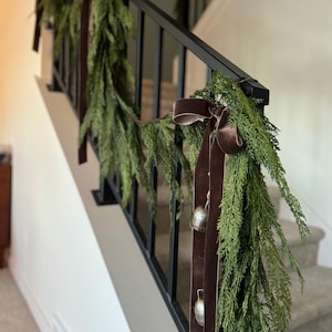 Brown Velvet Bow for Garland Banister Christmas Garland Bow Brown ...