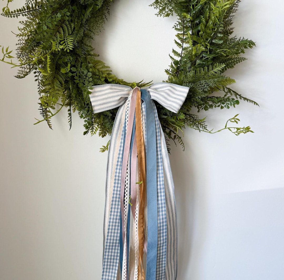 Spring Ribbon Set for Wreath Ribbon Set French Blue Ribbon Spring Decor ...
