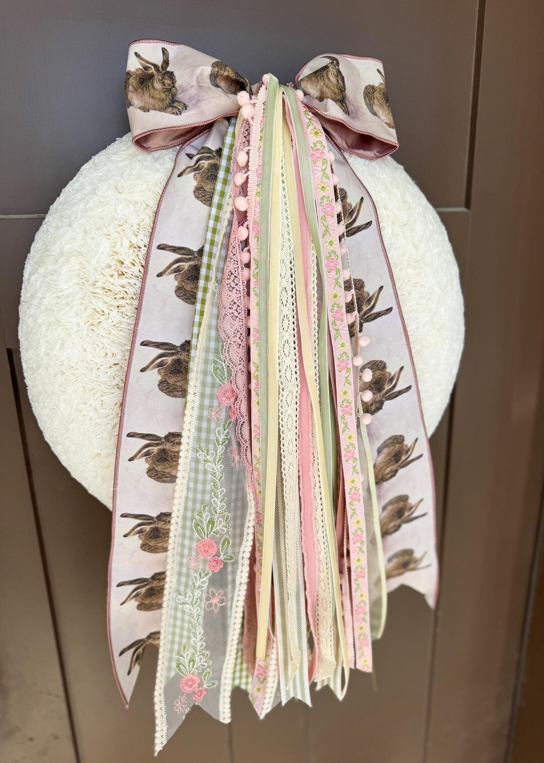 Easter Ribbon Bundle for Wreath Oversize Bow for Wreath Easter Bunny ...