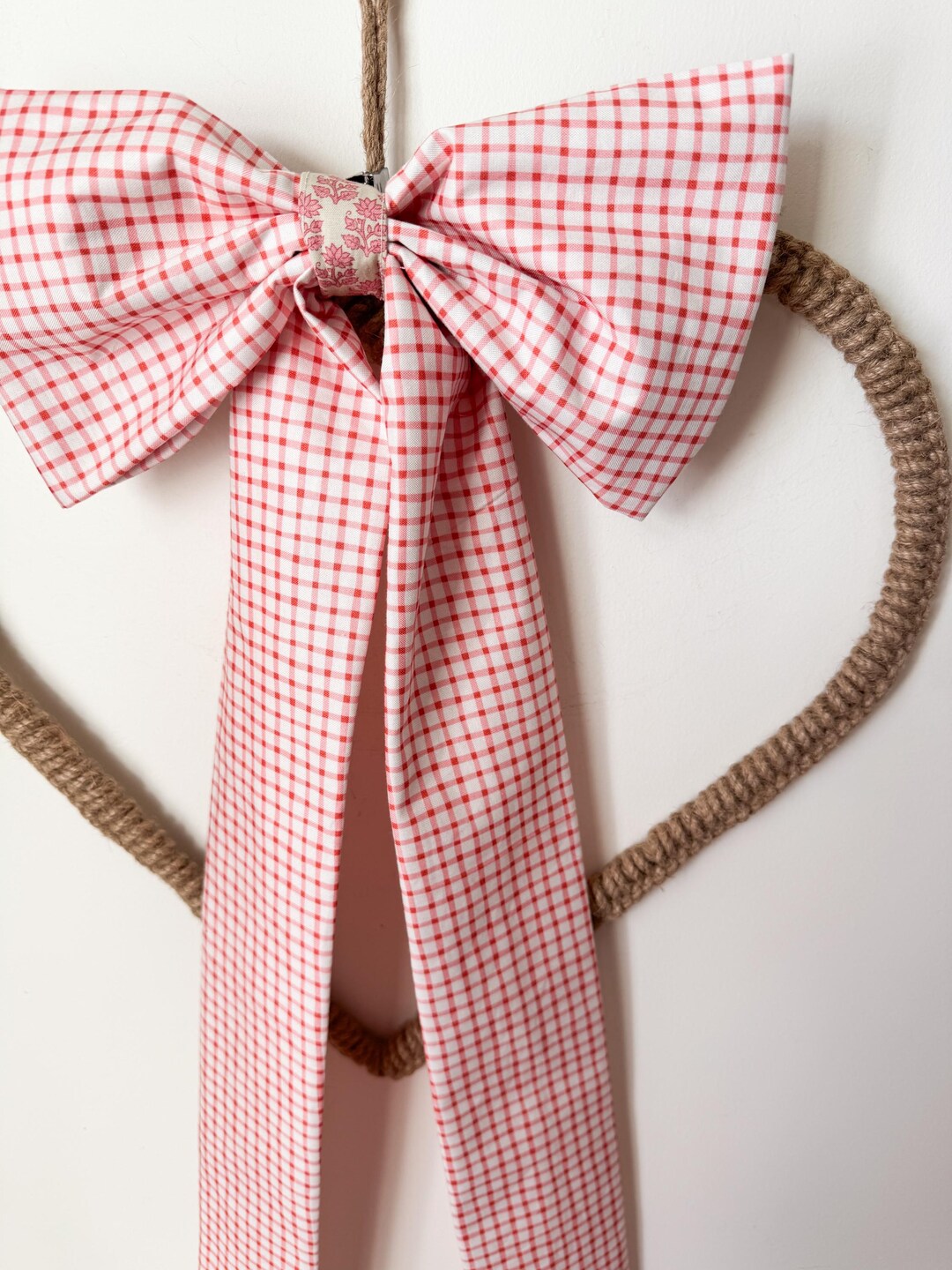 Big Fabric Bow for Spring Pink Fabric Bow for Front Door Bow for Wreath ...