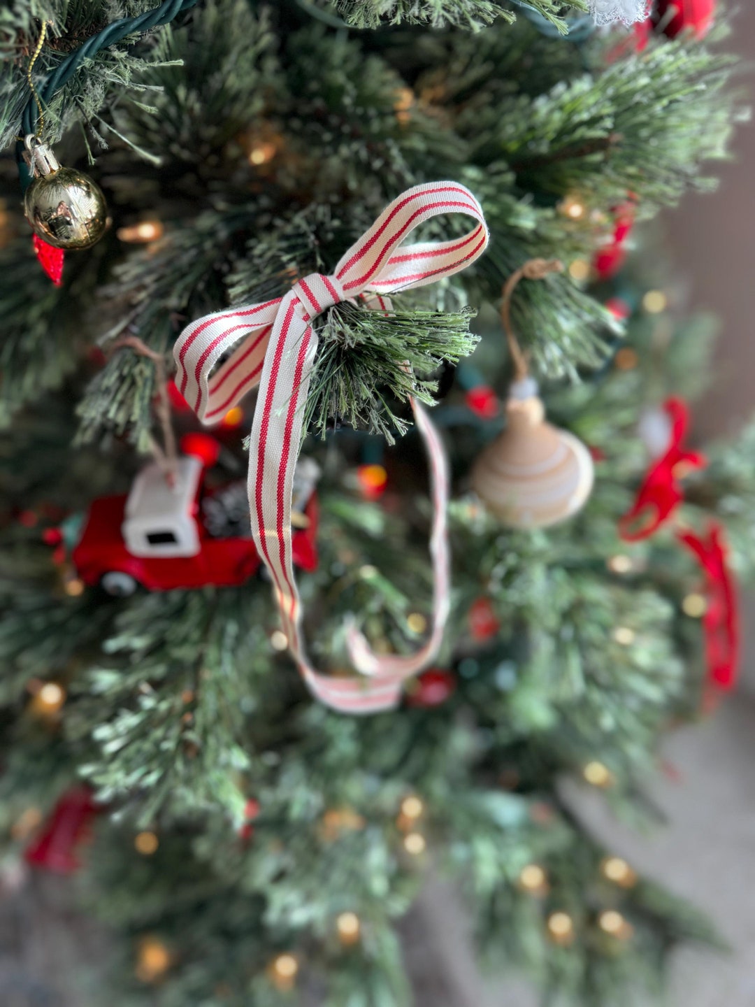 Christmas Tree Bow Ornament for Tree Bow Themed Christmas Decor Bow for ...