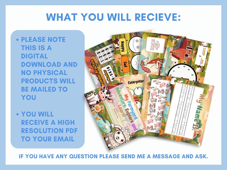 Farm Themed Busy Book Printable Templates Canva Busy Book Templates - Etsy