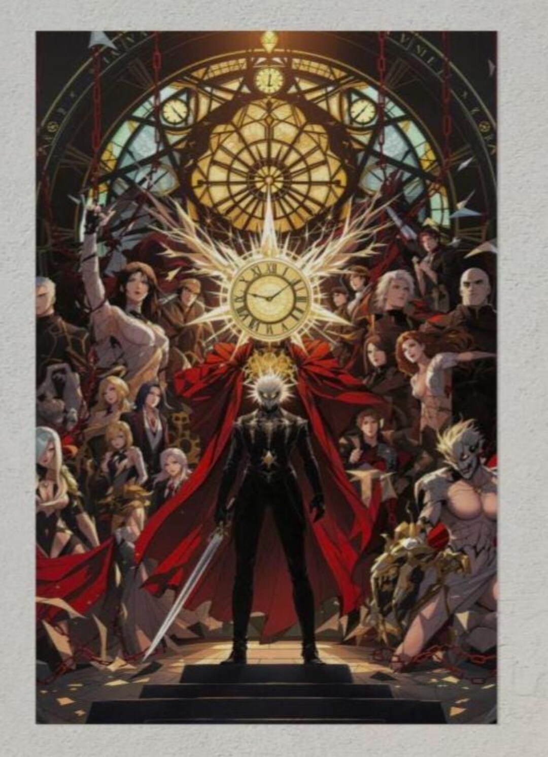 Limbus Company Inspired Rolled Poster | Dark Fantasy Clockwork Art ...