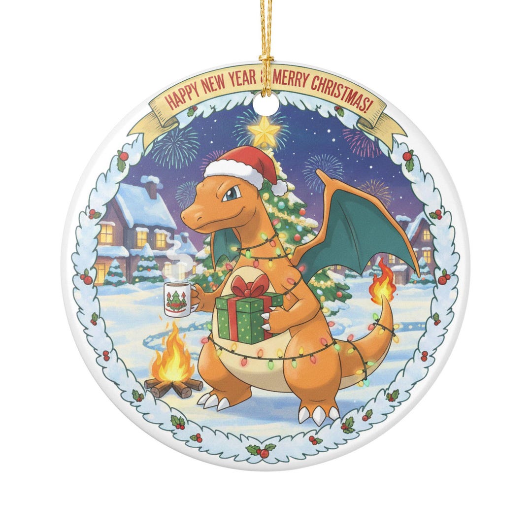 Pokemon Charizard Christmas Ceramic Ornament Holiday Decoration, New ...