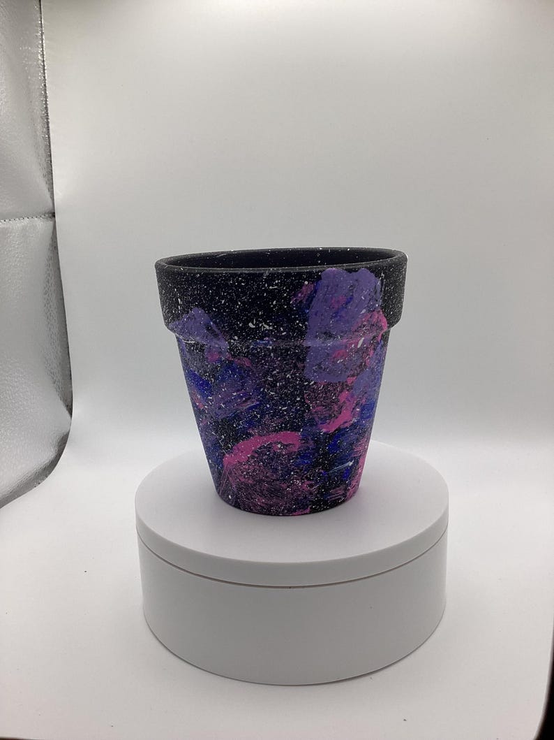 Hand Painted Galaxy Pot - Etsy