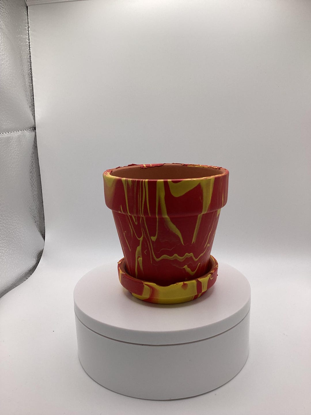 Fire Pour Painted Pot - Etsy