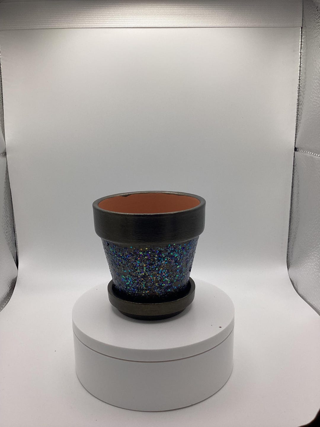 Black Glitter Pot - Etsy