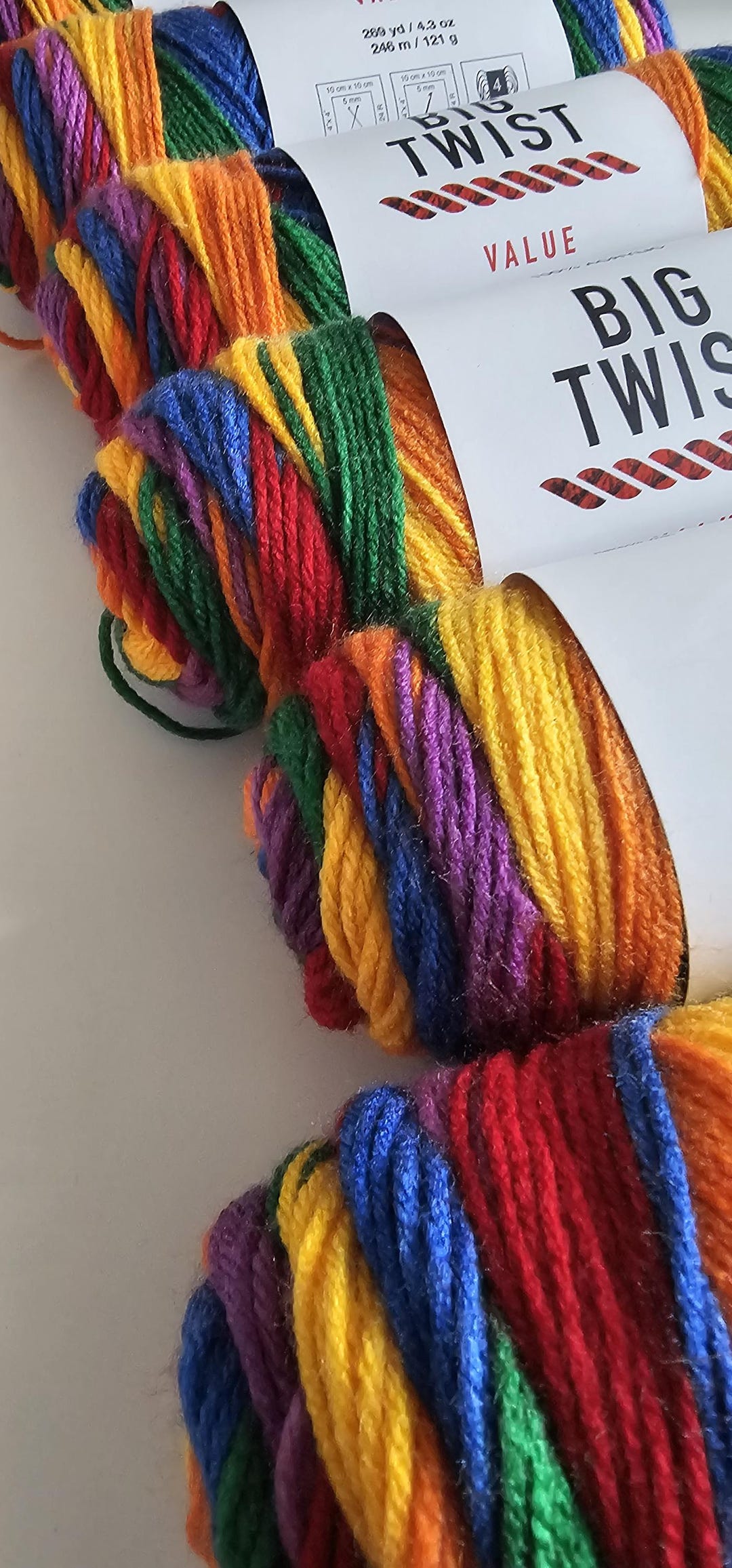 Big Twist Value Ombre Yarn | RAINBOW WISH | Self-striping Multicolor ...