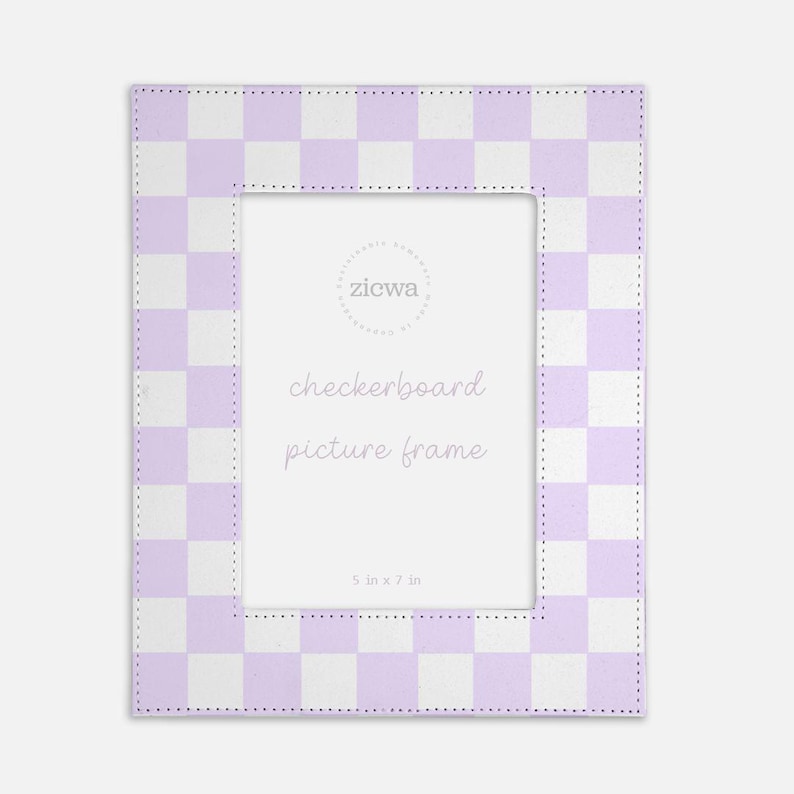 Cute Checkerboard Photo Frames 5x7 Inch Faux Leather Adorable Home ...