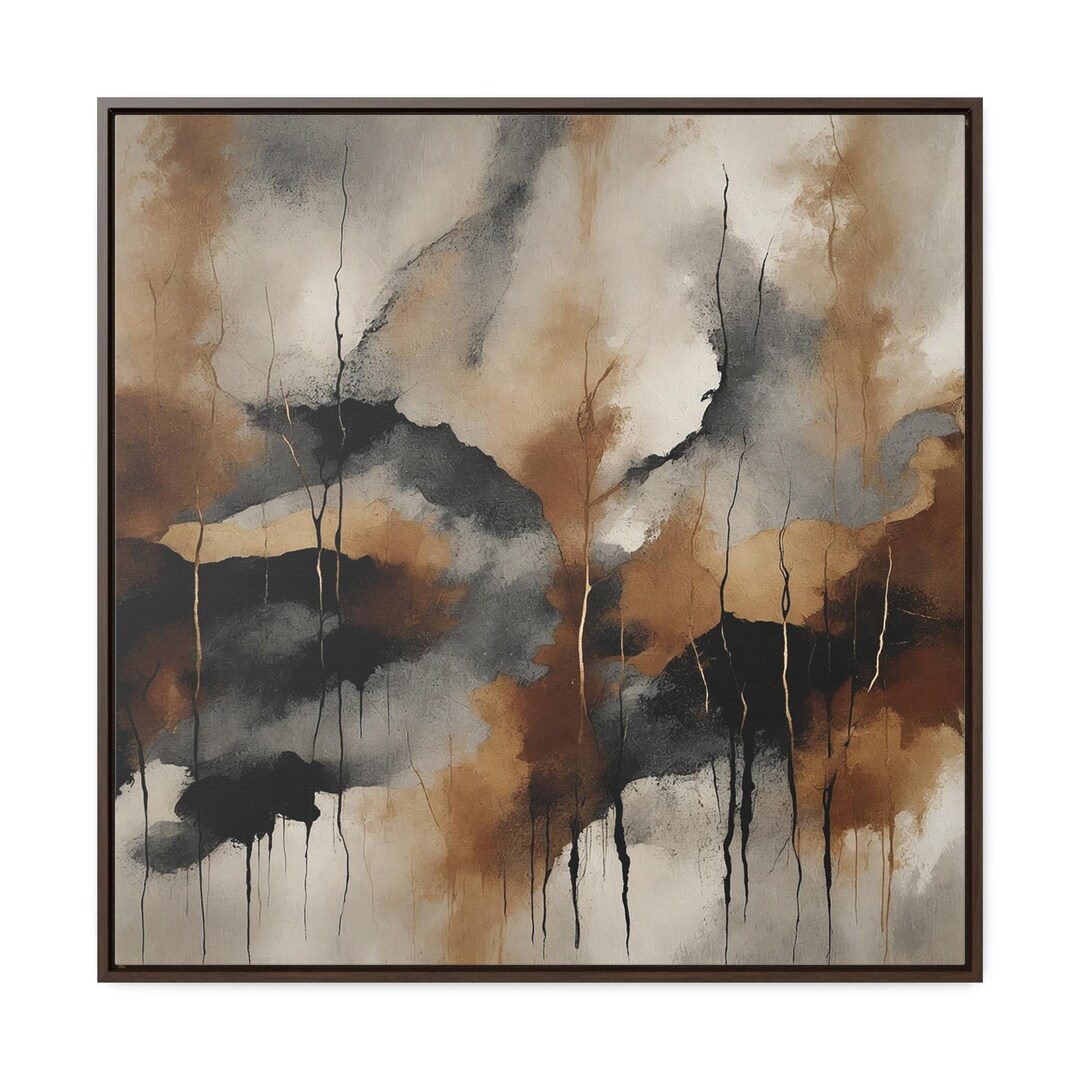 Abstract Modern Art Print Earth Tones & Neutral Colors Wall Decor Large ...