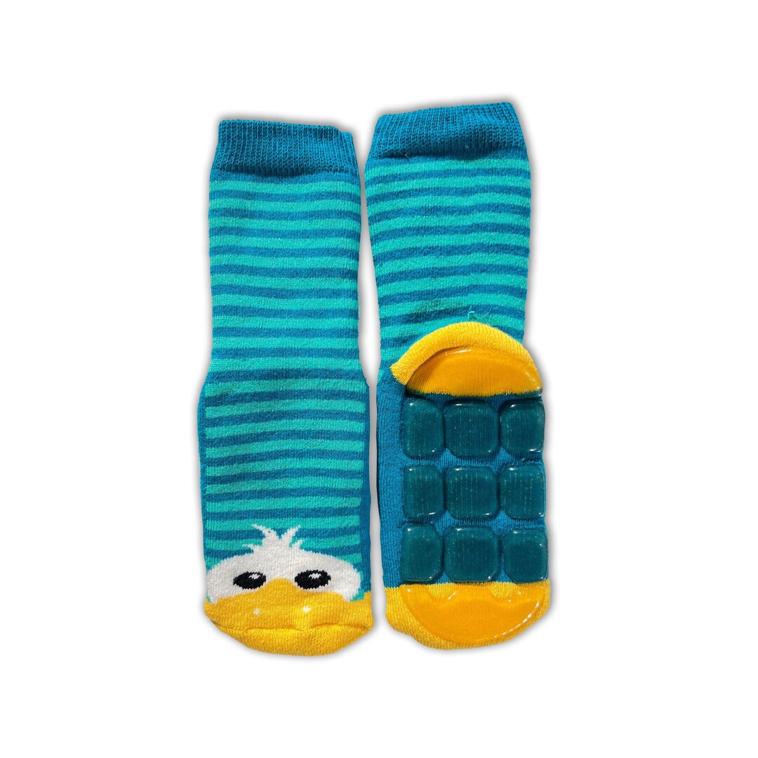 Baby Grip Socks With Large Silicone Grips, Green Non Slip Socks for ...
