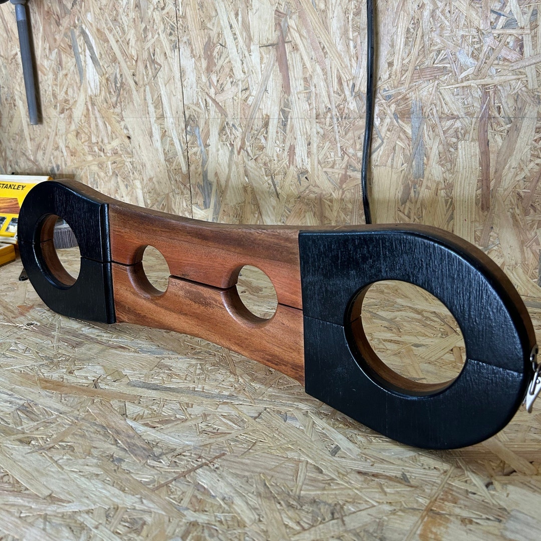 Handcrafted Wooden BDSM Shackles for Legs and Arms| Secure Handcuffs ...