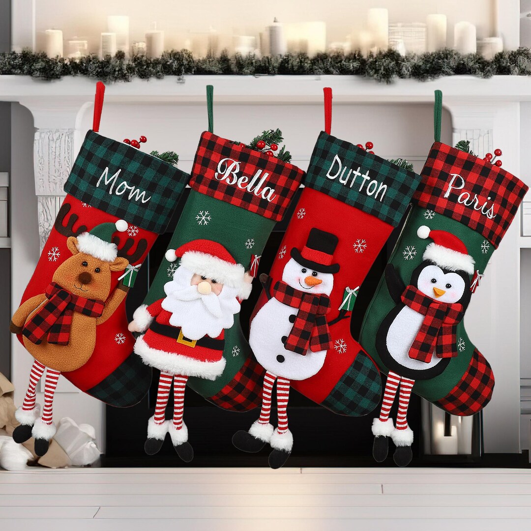 Personalized Name Christmas Stocking,family Embroidered Name Christmas ...